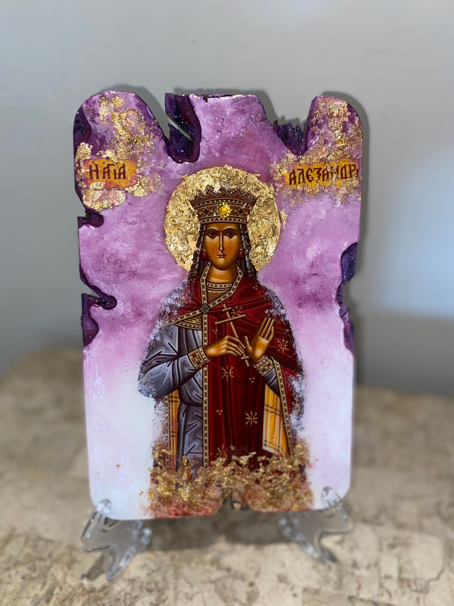 Saint Alexandra Religious Icon -ORIGINAL – scraggcoco